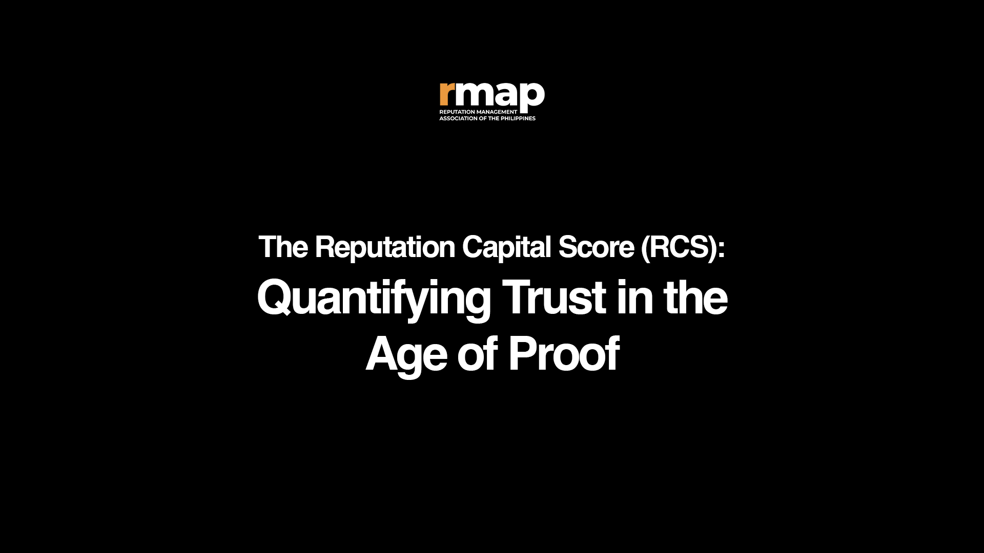The Reputation Capital Score (RCS): Quantifying Trust in the Age of ...
